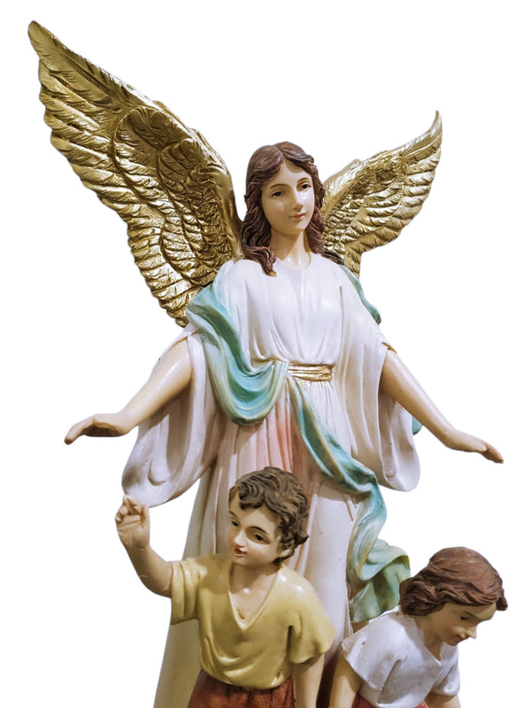 Imagem do Anjo da Guarda em Resina 30 cm - TerraCotta Arte Sacra