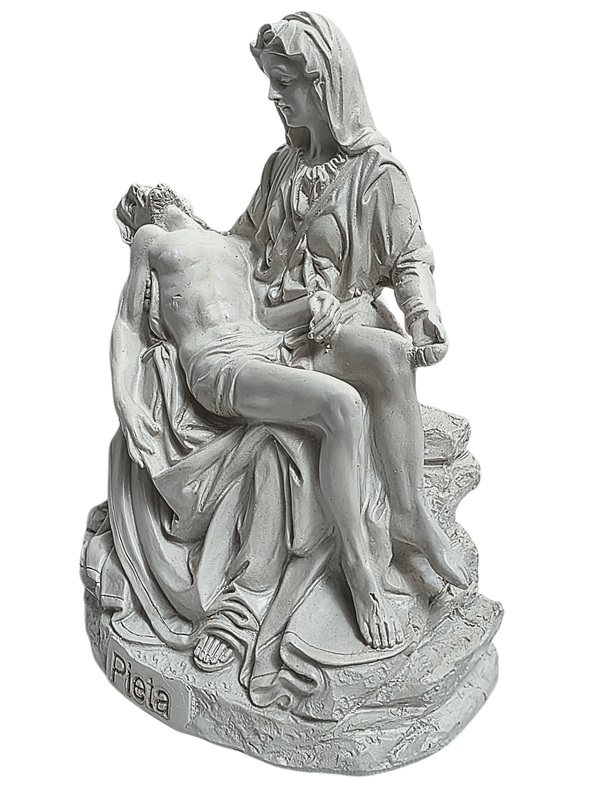 Pietá em Resina Branca 13 cm - TerraCotta Arte Sacra